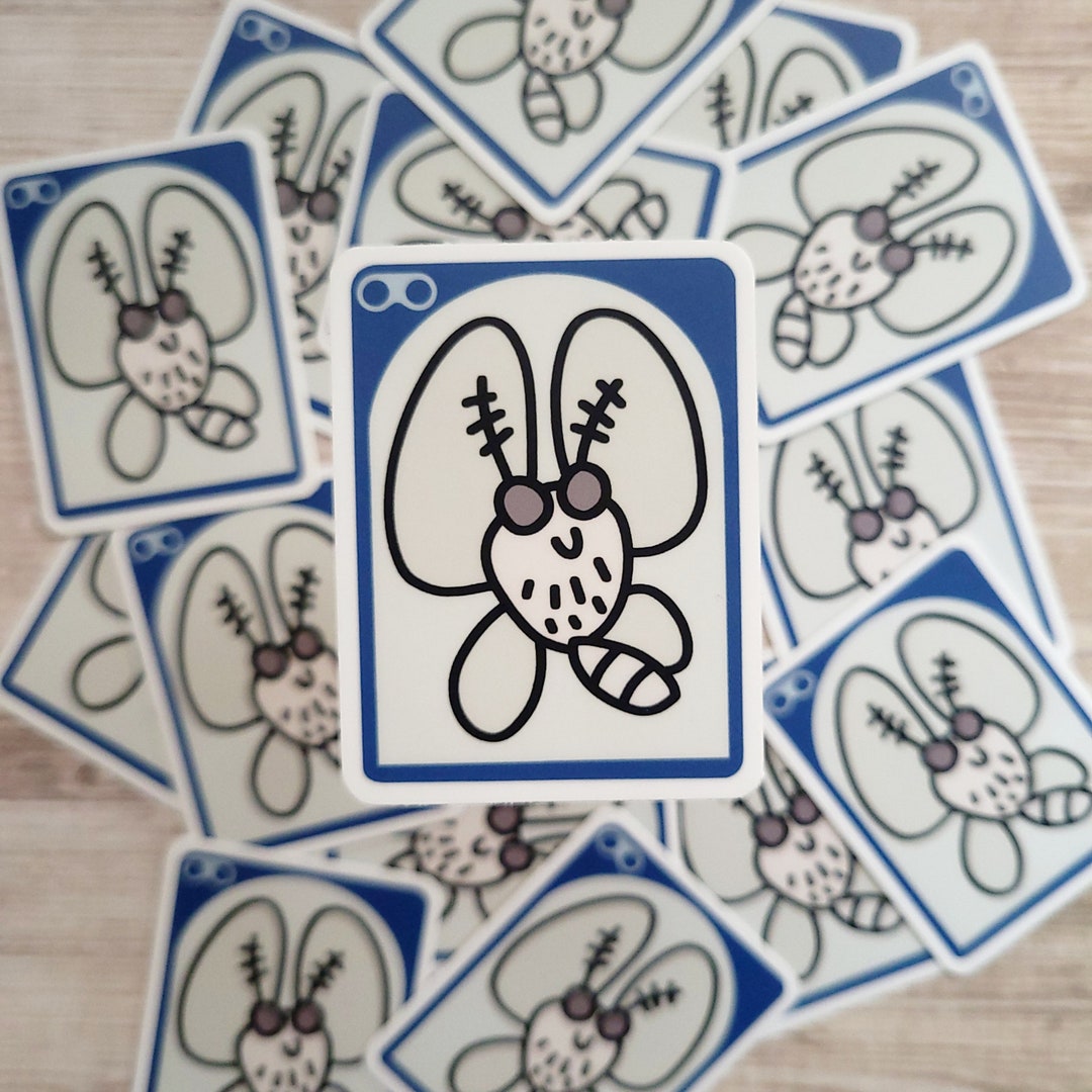 Moth Creature Card Sticker - Grounded Inspired - Etsy