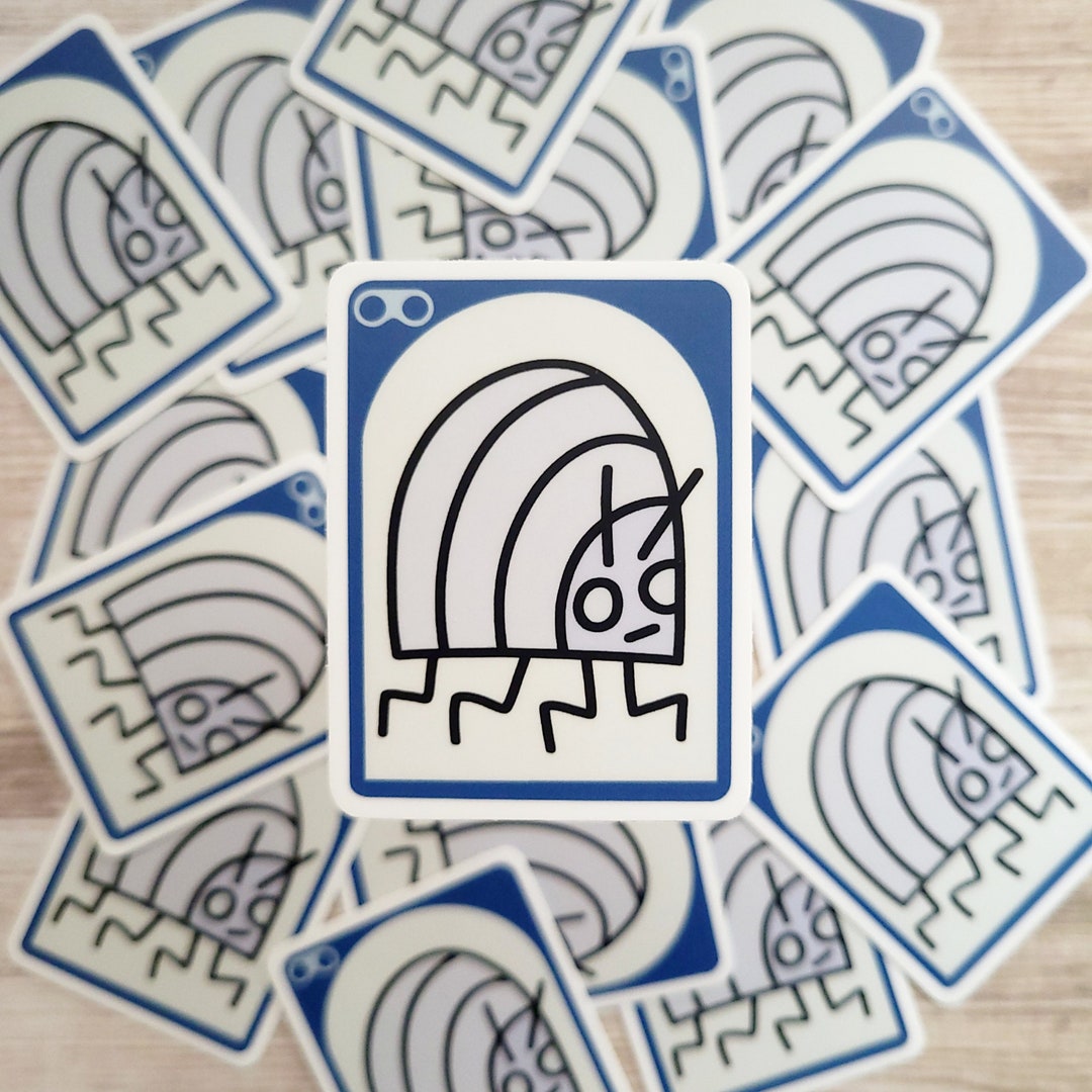 Roly Poly Creature Card Sticker - Grounded Inspired - Etsy