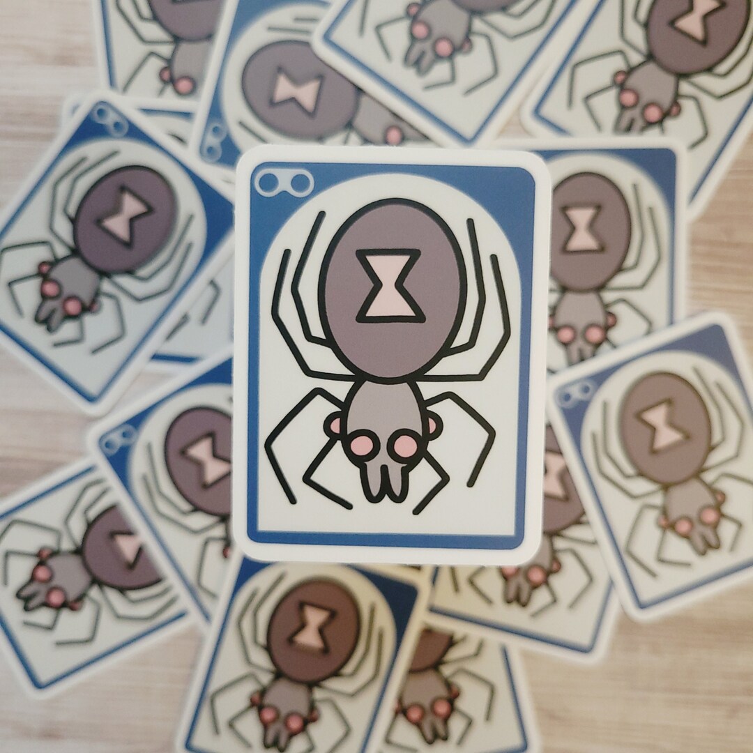 Black Widow Creature Card Sticker - Grounded Inspired - Etsy