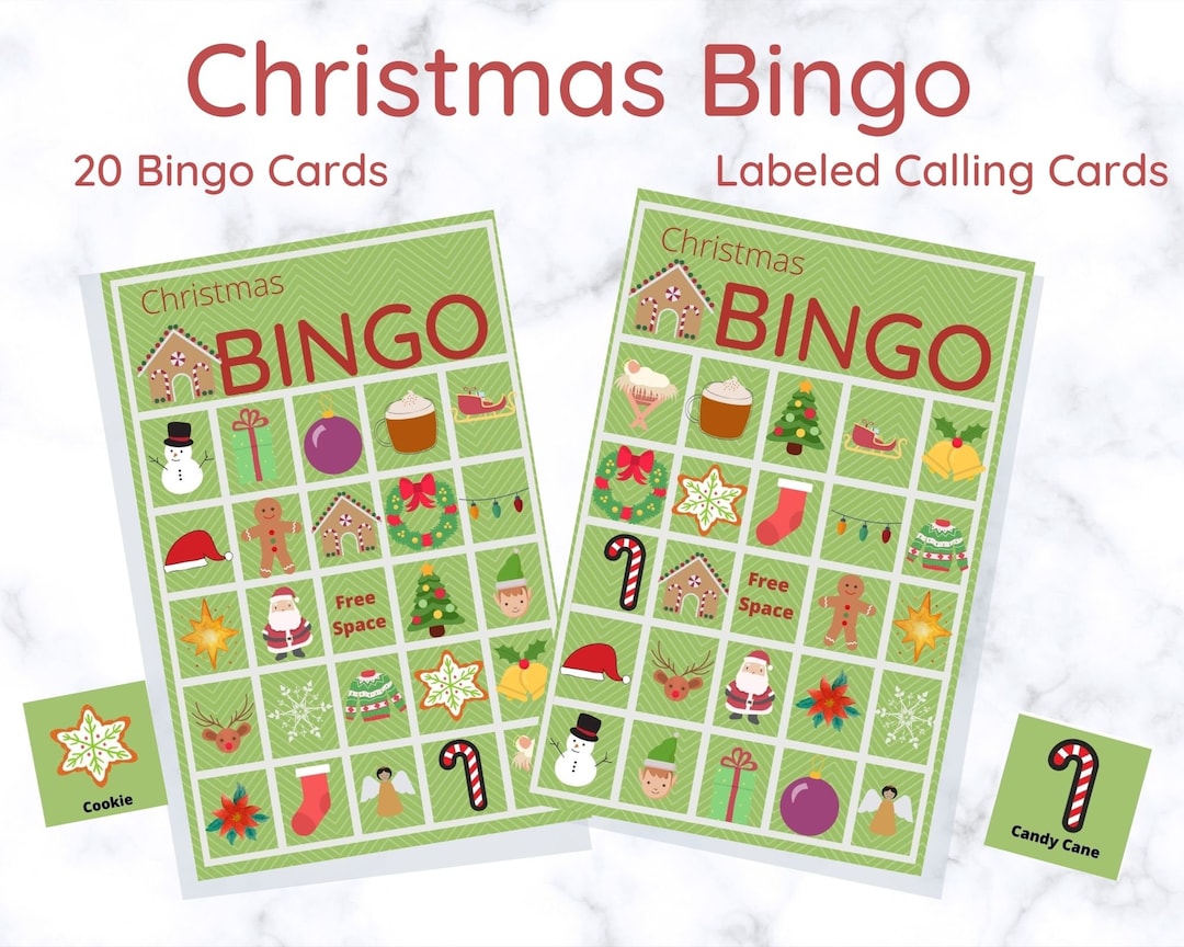 Christmas Bingo Game | Holiday Xmas - Etsy