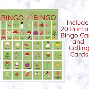 Christmas Bingo Game | Holiday Xmas - Etsy