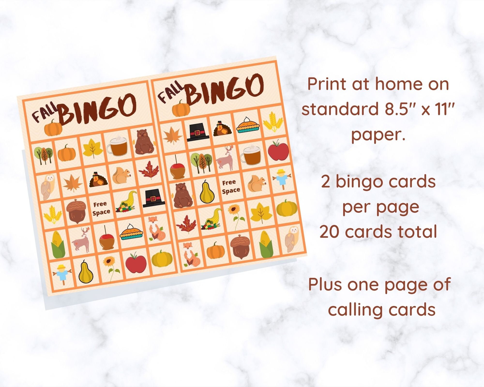 Printable Fall Game Bundle | Thanksgiving Harvest Halloween | Bingo ...