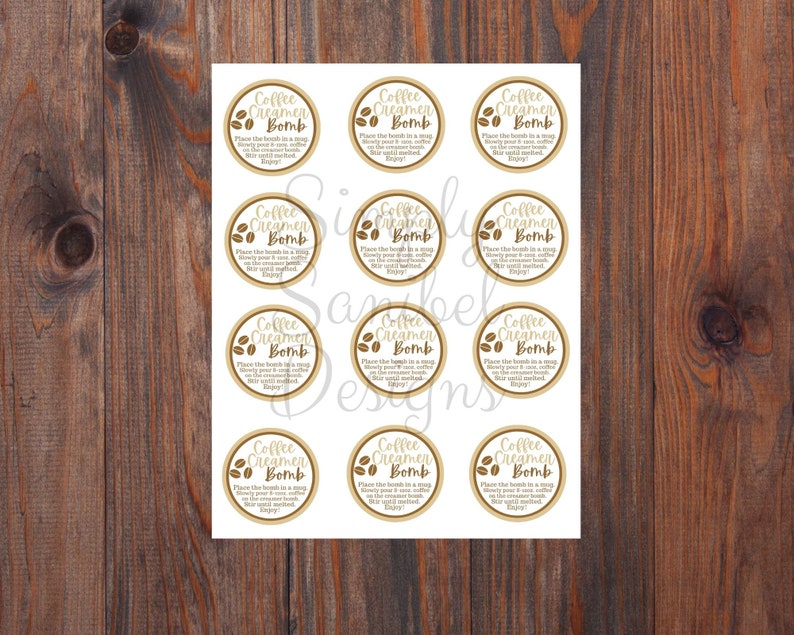 Printable Coffee Creamer Holiday Hot Cocoa Bomb Gift Tags | Hot ...