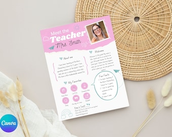 Meet the Teacher Editable Template, Back to School Welcome Letter ...