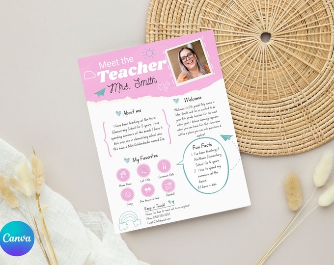 Meet the Teacher Editable Template, Back to School Welcome Letter ...