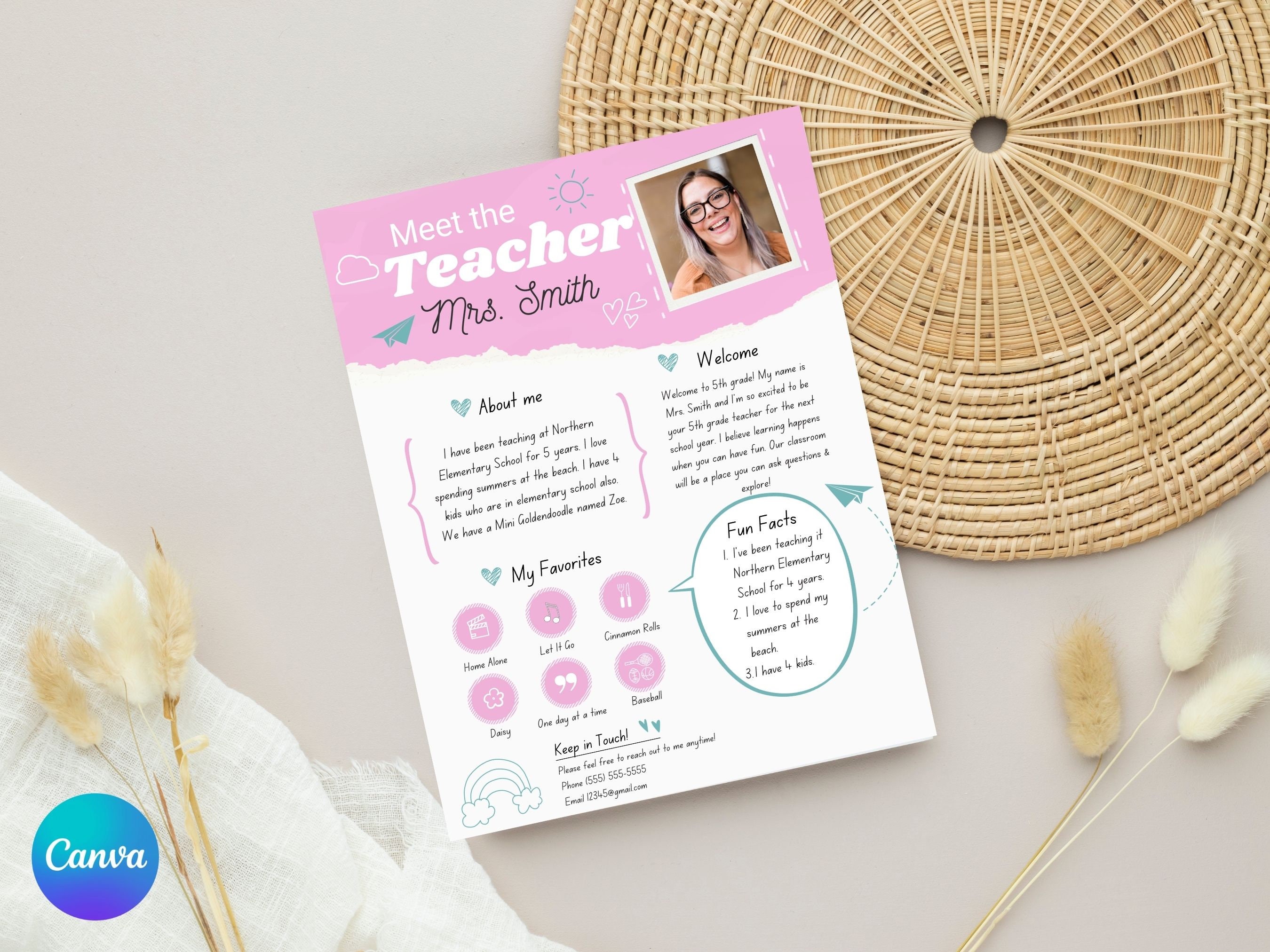 Meet the Teacher Editable Template, Back to School Welcome Letter ...