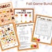 Printable Fall Game Bundle Thanksgiving Harvest Halloween Bingo Cross ...