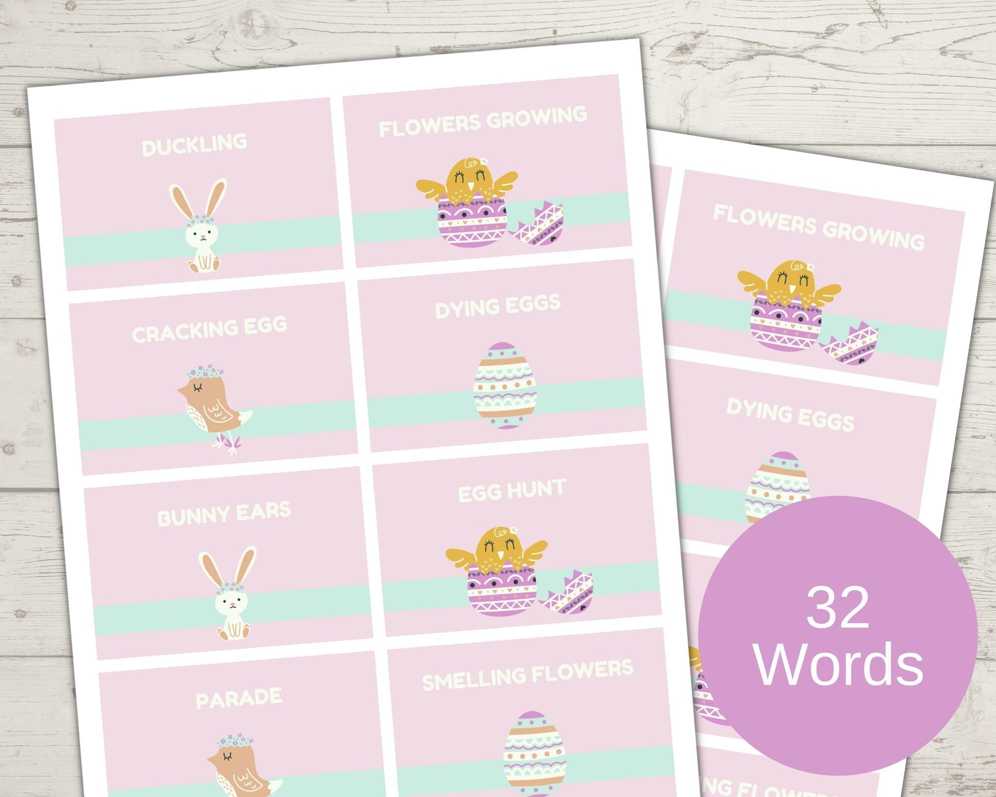 Easter Printable Charades, Draw the Word, Digital Download, Kids ...