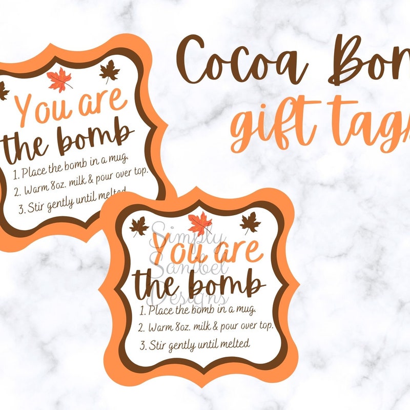 Hot Cocoa Bomb Tags - Etsy