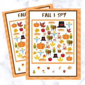 Printable Fall I Spy Game | Thanksgiving Harvest - Etsy