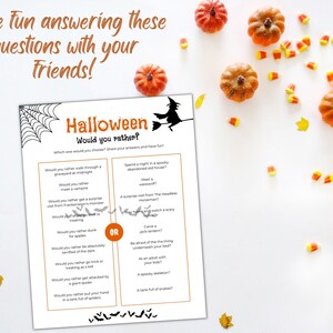 Printable Halloween Would You Rather Game | Family Game | Work Game ...