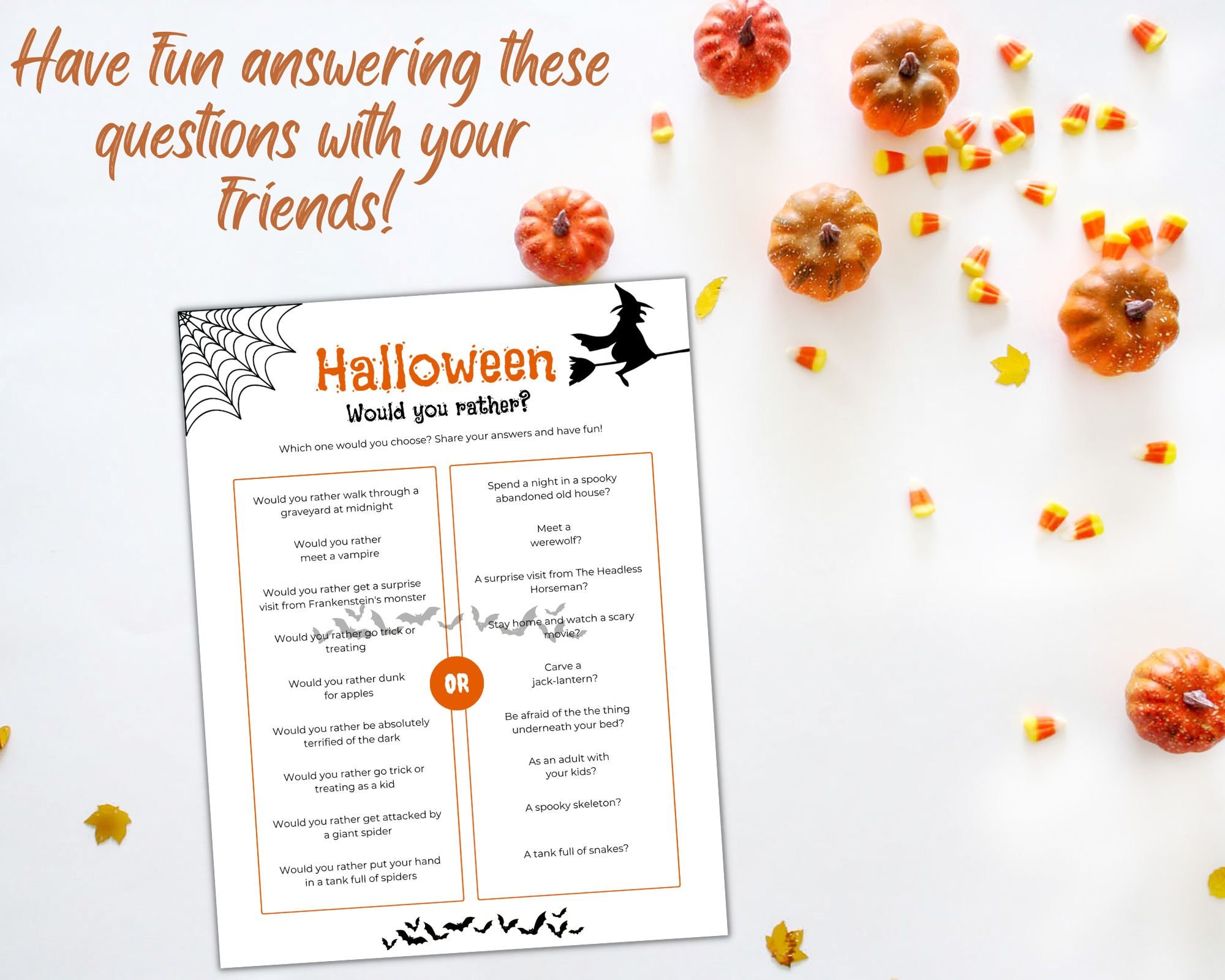 Printable Halloween Would You Rather Game | Family Game | Work Game ...