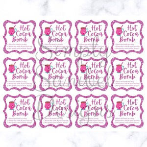 Printable Valentine's Day Hot Cocoa Bomb Gift Tags - Etsy