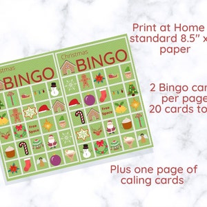Christmas Bingo Game | Holiday Xmas - Etsy