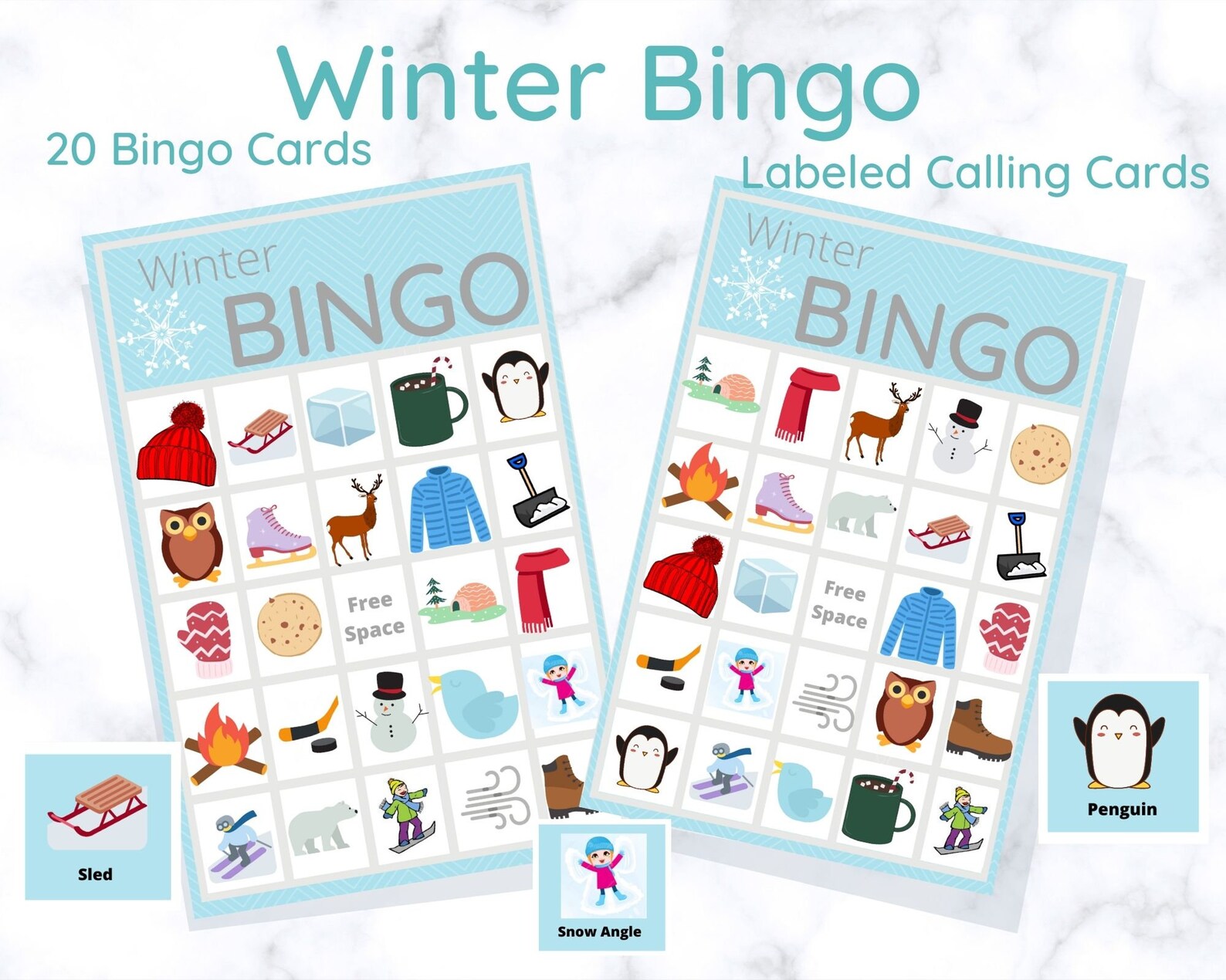 Winter Bingo Game Digital Download | Etsy