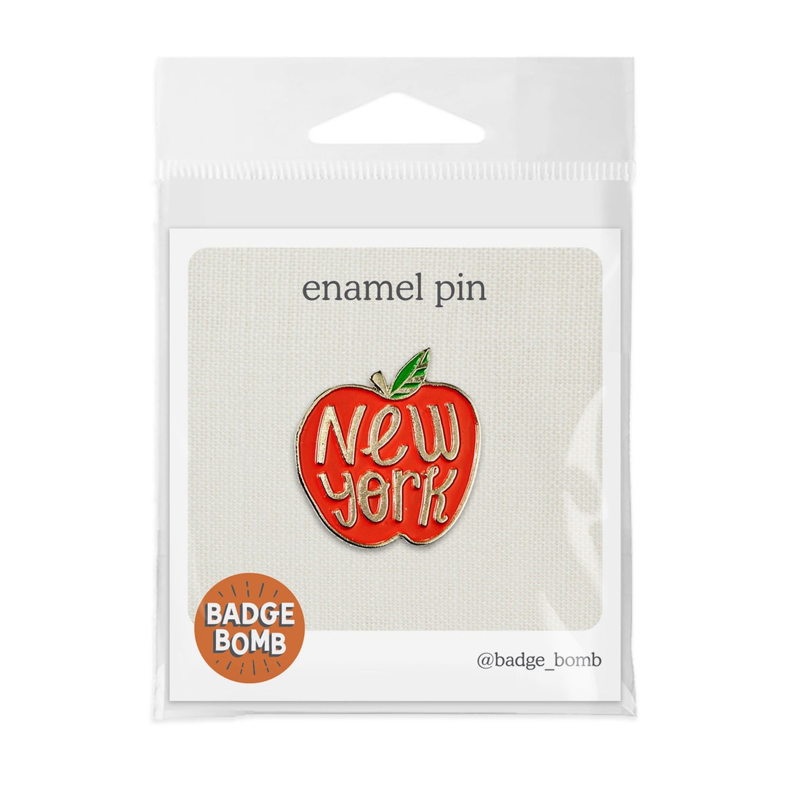 New York Big Apple Enamel Pin - Allison Cole Illustration - Etsy