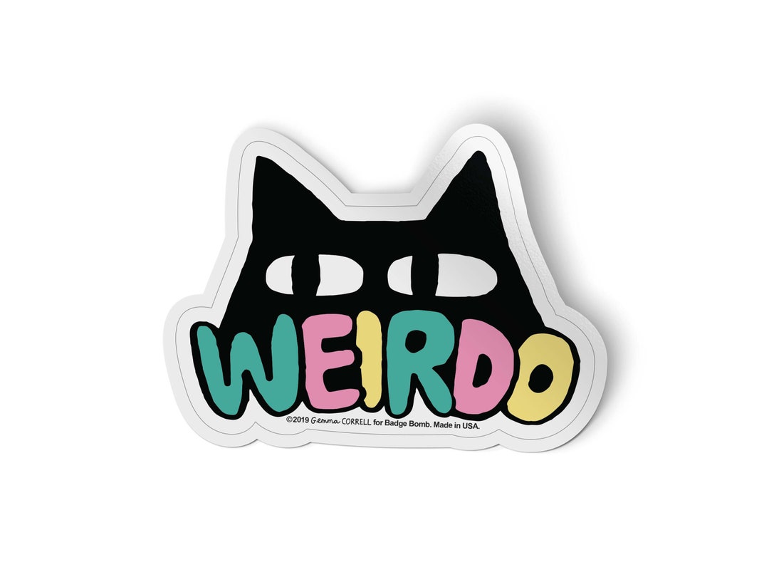 Weirdo Cat Sticker - Gemma Correll - Etsy