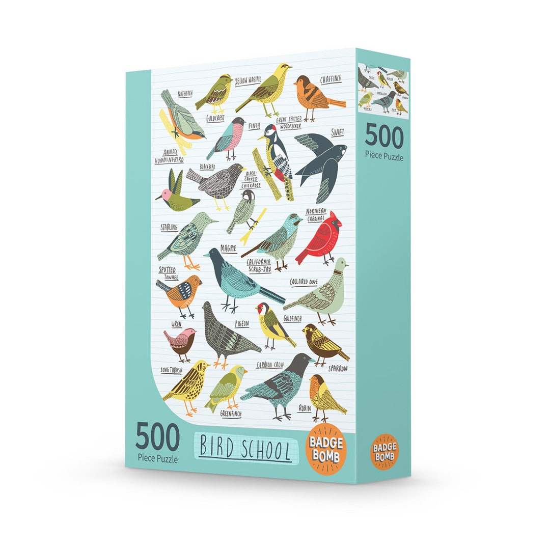 Bird School 500 Piece Puzzle - Etsy