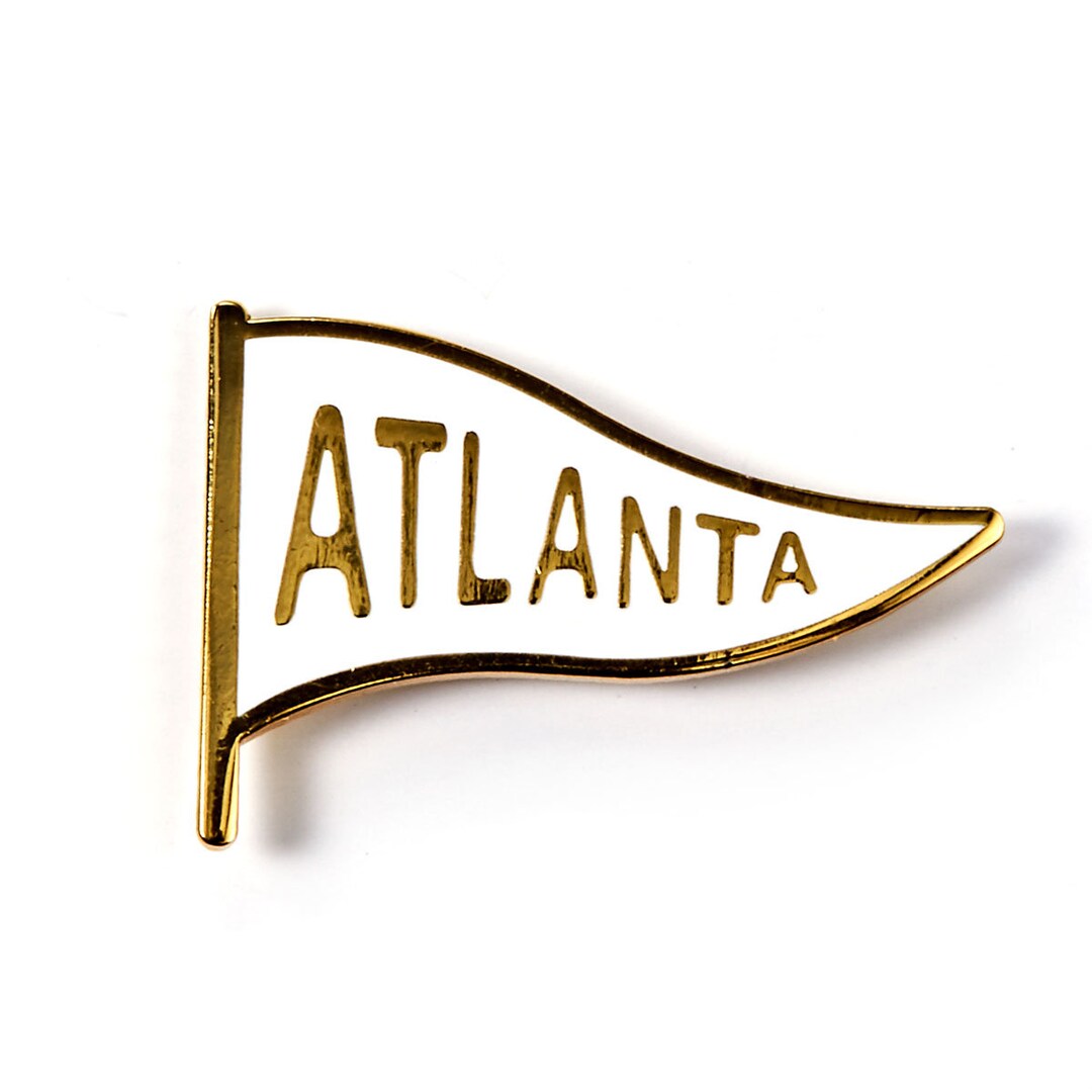 Atlanta Pennant Enamel Pin Etsy