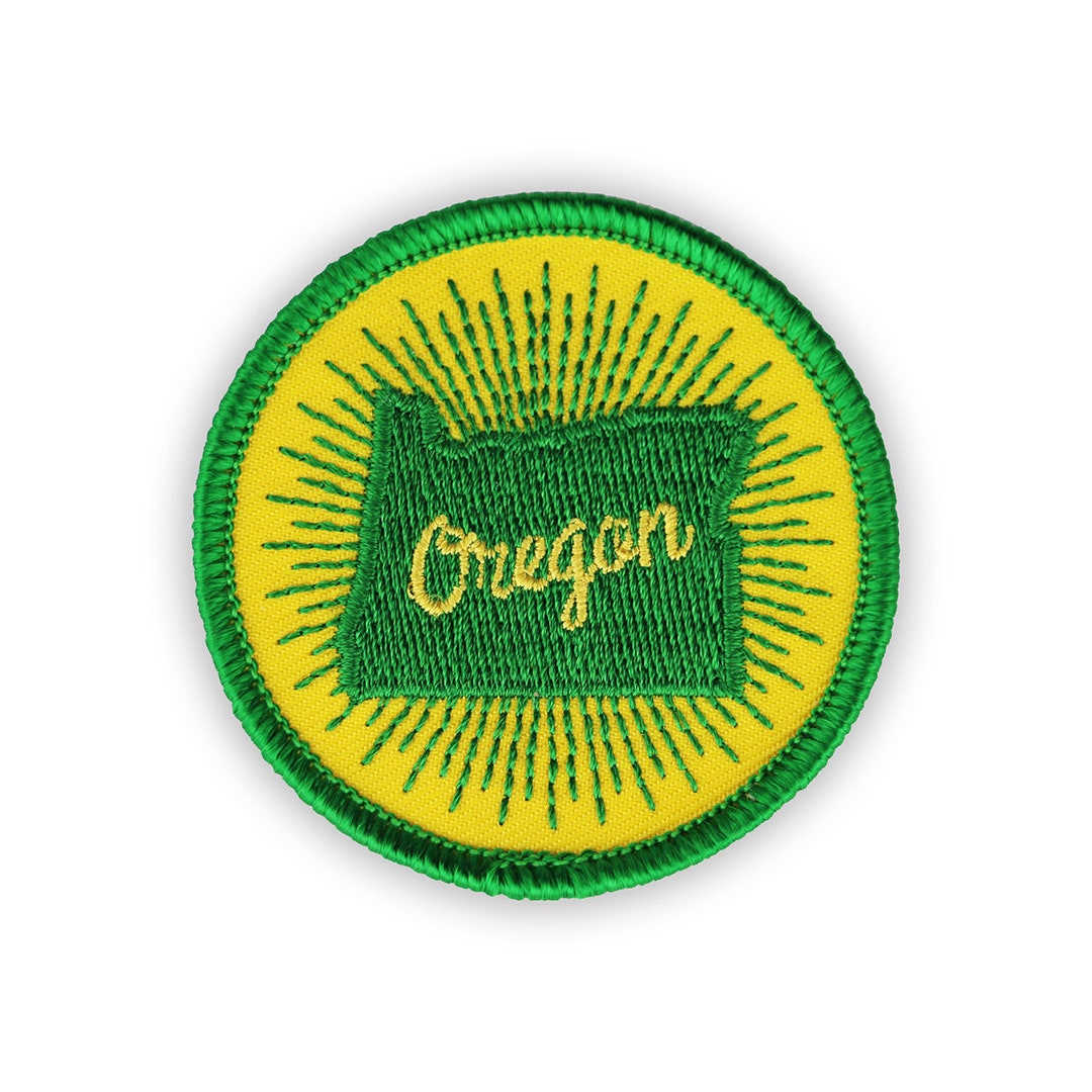 Oregon Sunburst Patch Patch - Badge Bomb - Etsy