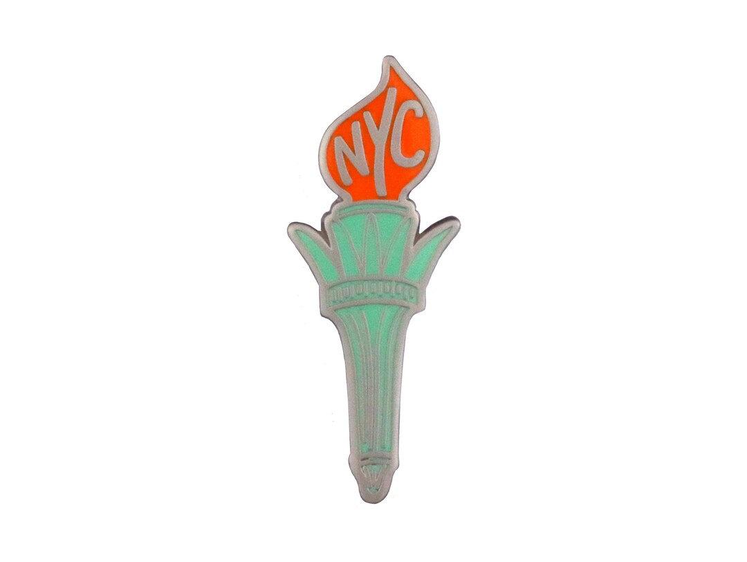 NYC Statue of Liberty Torch Enamel Pin - Etsy