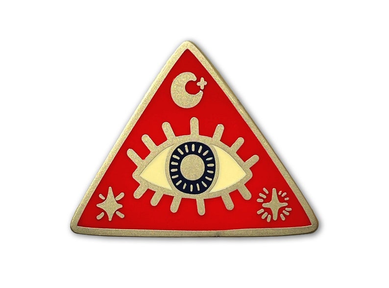 Pyramid Eye Cosmic Enamel Pin - Etsy
