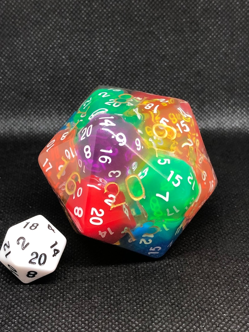 Giant "di-ception" D20 for Role Playing Games or Magic the Gathering - Etsy