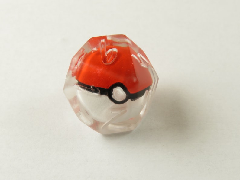 Pokeball Inspired Dice, 7 Piece Ployhedral Set - Etsy