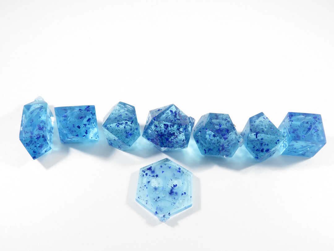 One of Kind, Reflecting Pool, Polyhedral Dice Set - Etsy