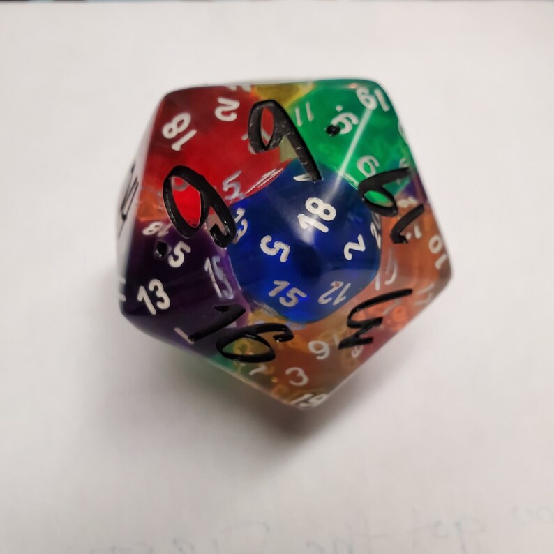Giant "di-ception" D20 for Role Playing Games or Magic the Gathering - Etsy