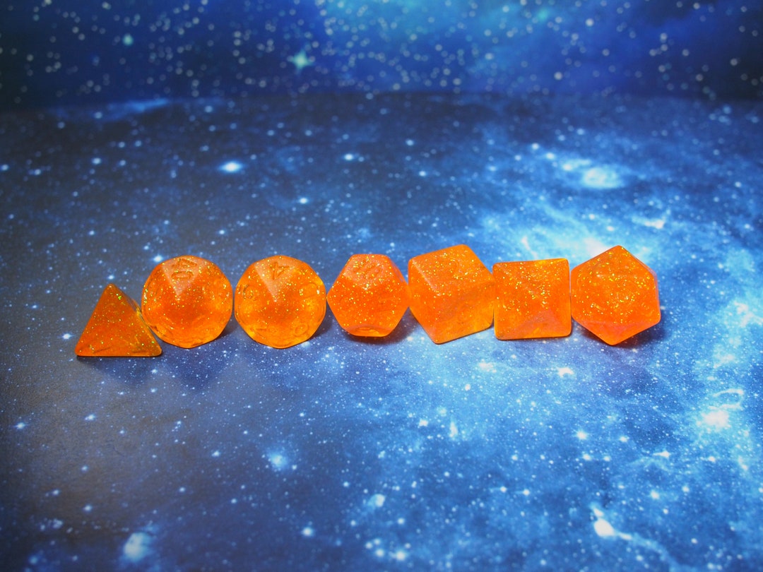 One of Kind, Orange Soda , Polyhedral Dice Set - Etsy
