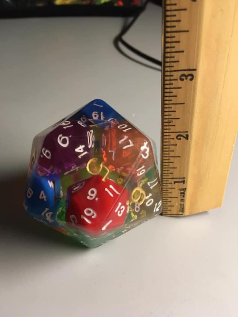 Giant "di-ception" D20 for Role Playing Games or Magic the Gathering - Etsy