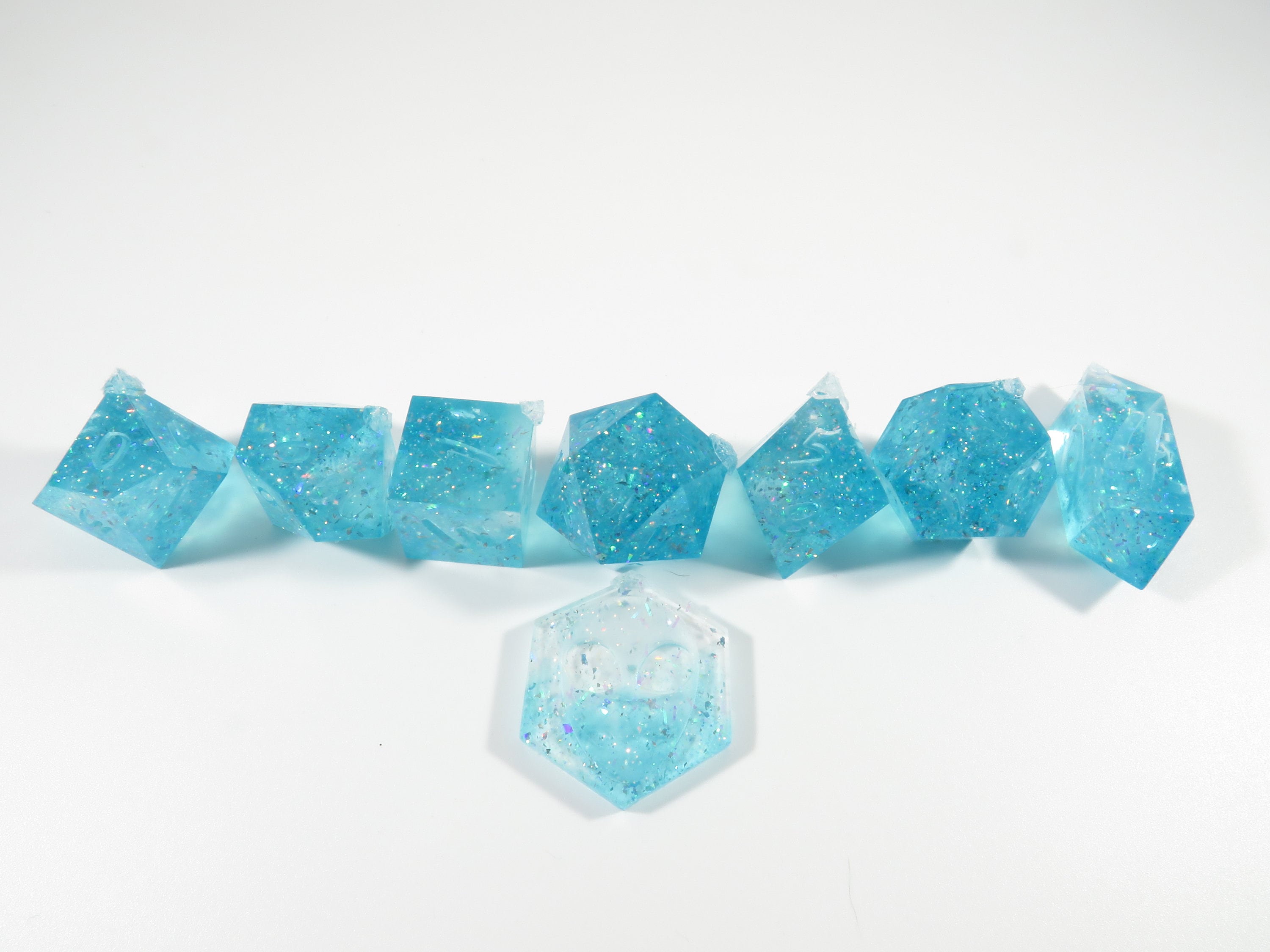 One of Kind Topaz SHARP Polyhedral Dice Set - Etsy