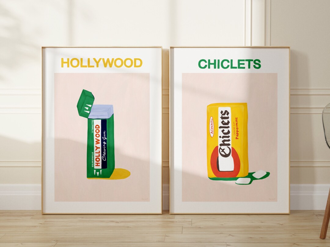 Hollywood and Chiclets Chewing Gum Art Prints - DE PARIS A BEYROUTH ...