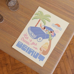 Let's Get Booza Print - Beirut Collection, Lebanon Art, Arabic Art ...
