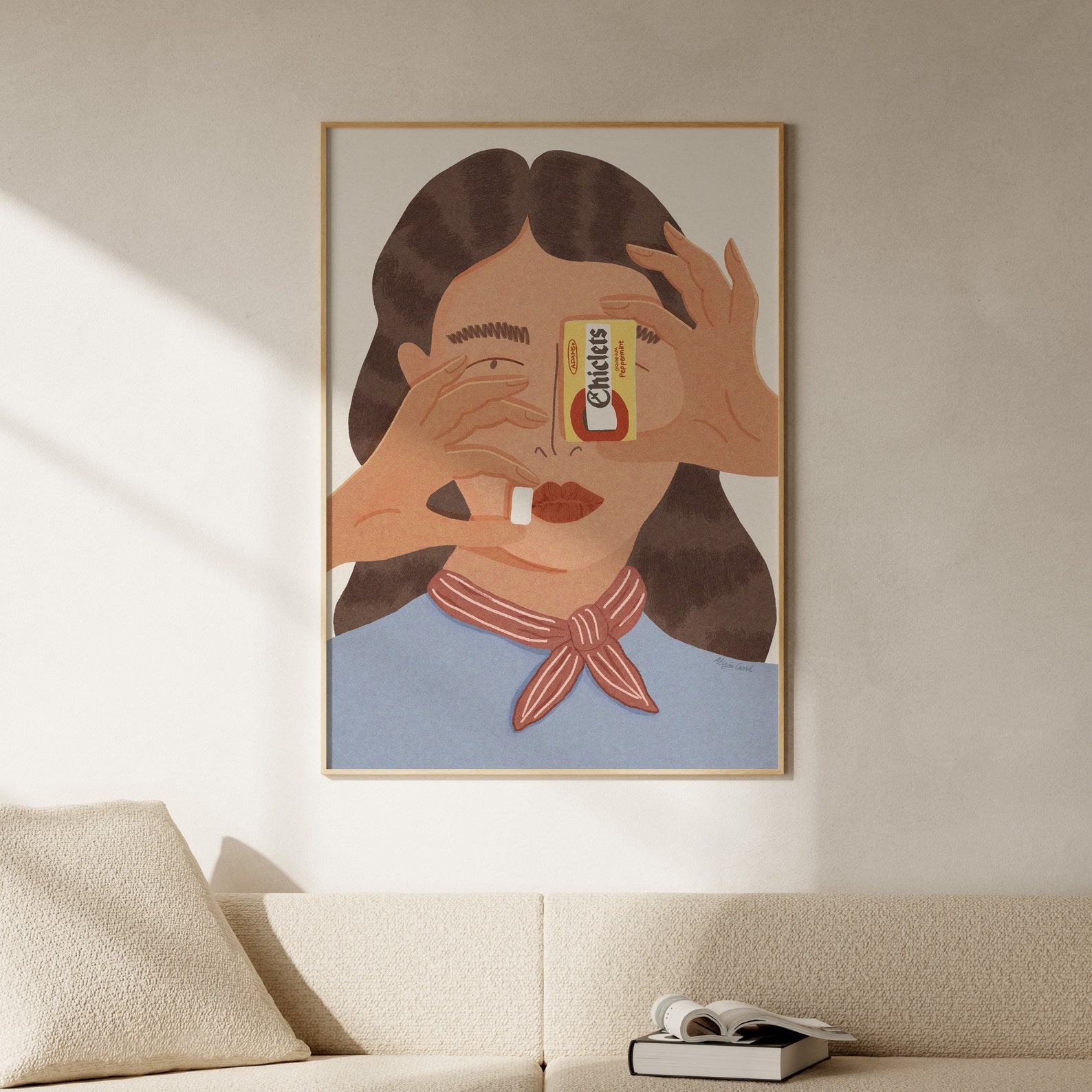 Chiclets Portrait Print - Mid Century Print, Lebanon Art, Chewing Gum ...