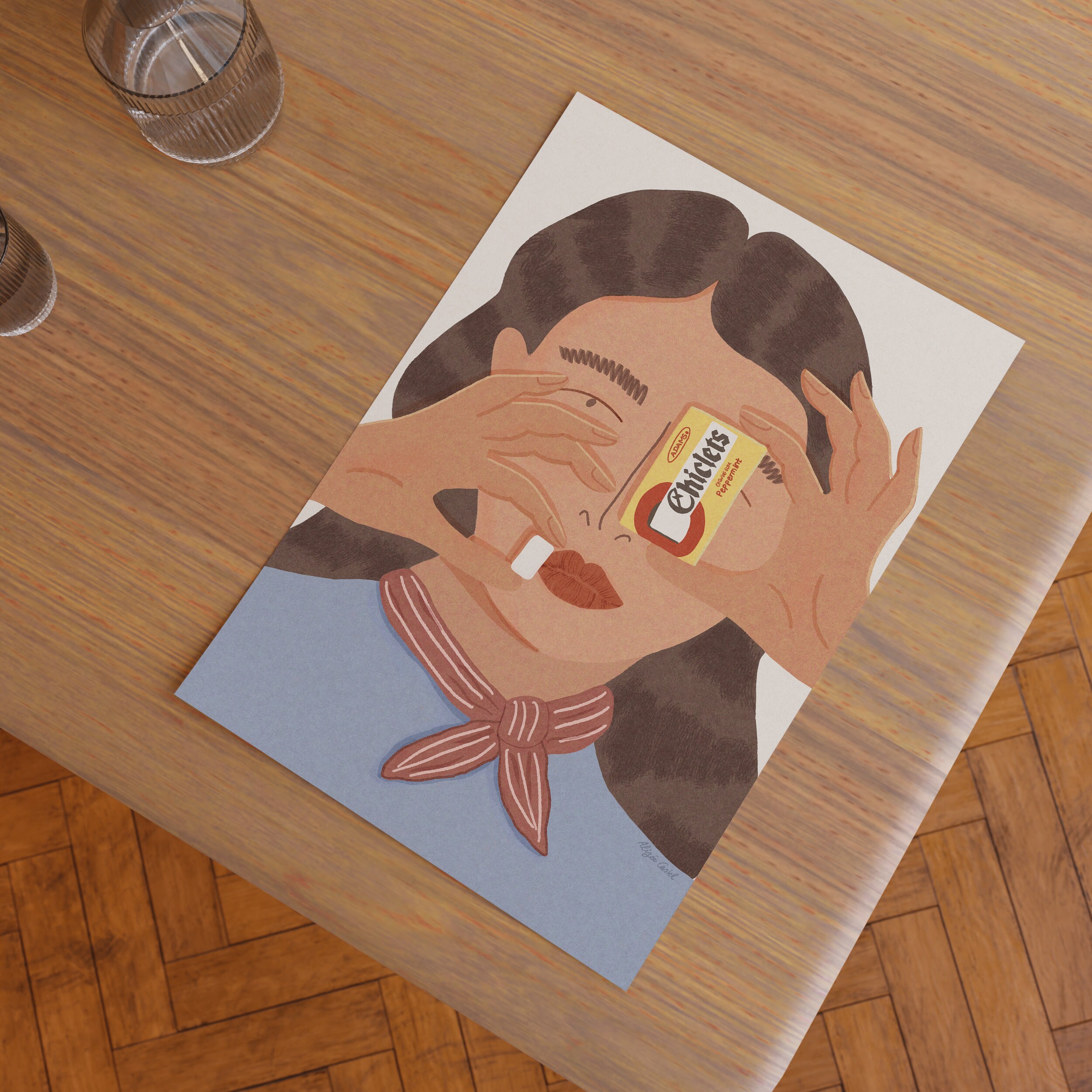 Chiclets Portrait Print - Mid Century Print, Lebanon Art, Chewing Gum ...