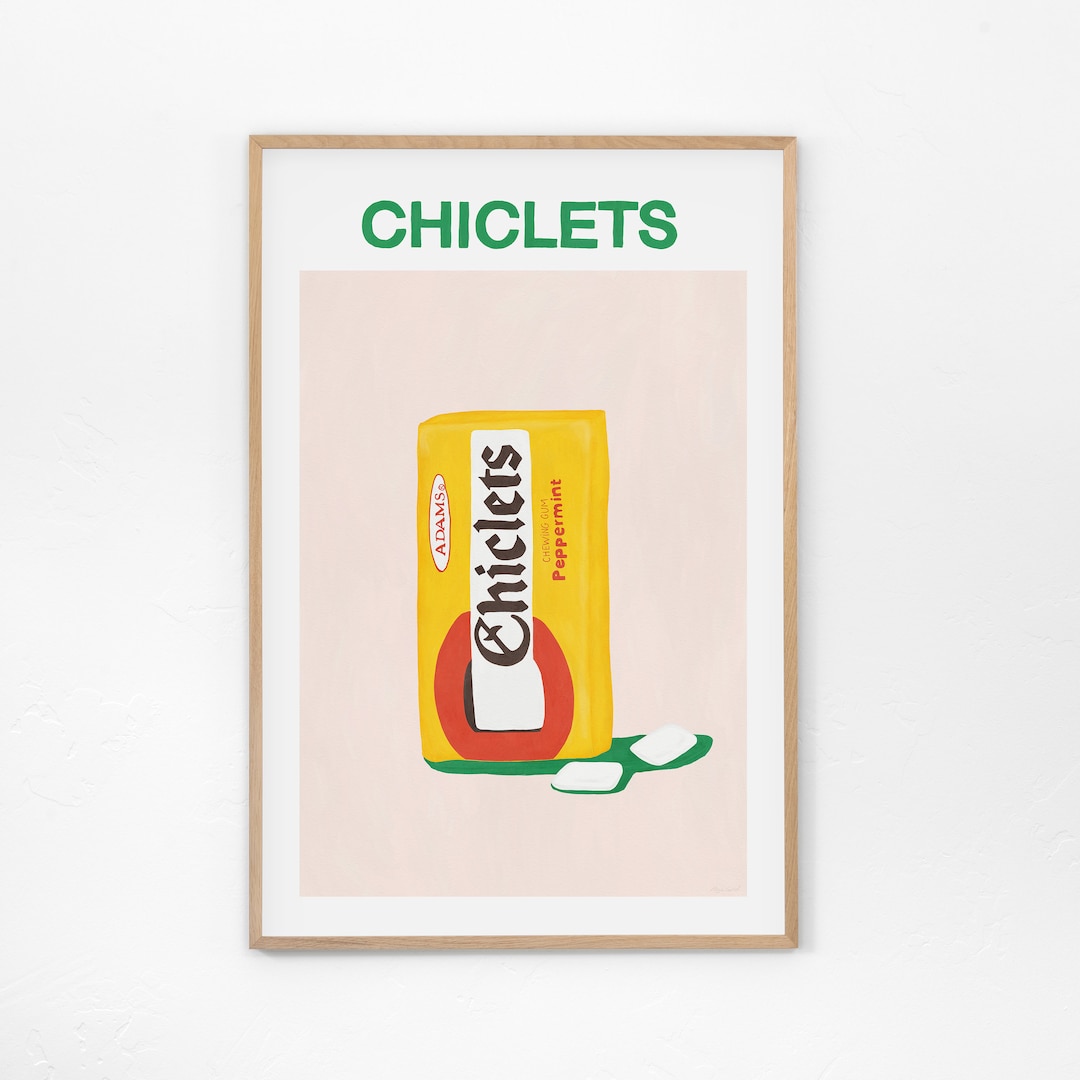 Chiclets Chewing Gum Art Print - Museum Poster, Lebanon Art, Beirut ...