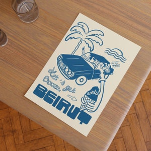 Let's Get Booza Print - Beirut Collection, Lebanon Art, Arabic Art ...