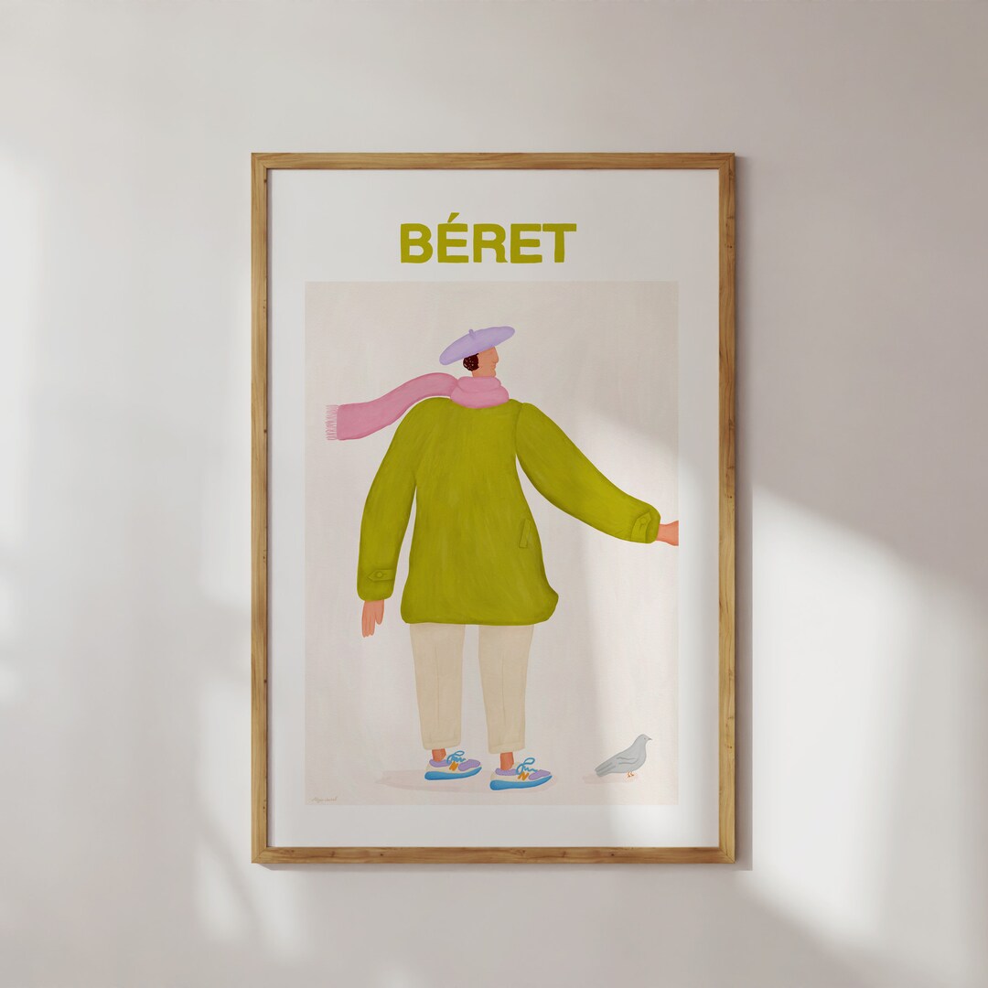 Beret Art Print Museum Poster France Art Paris Poster - Etsy