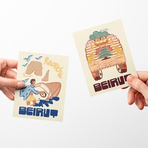 Beirut Collection Postcards - Pack of 12 Postcards With Envelopes ...