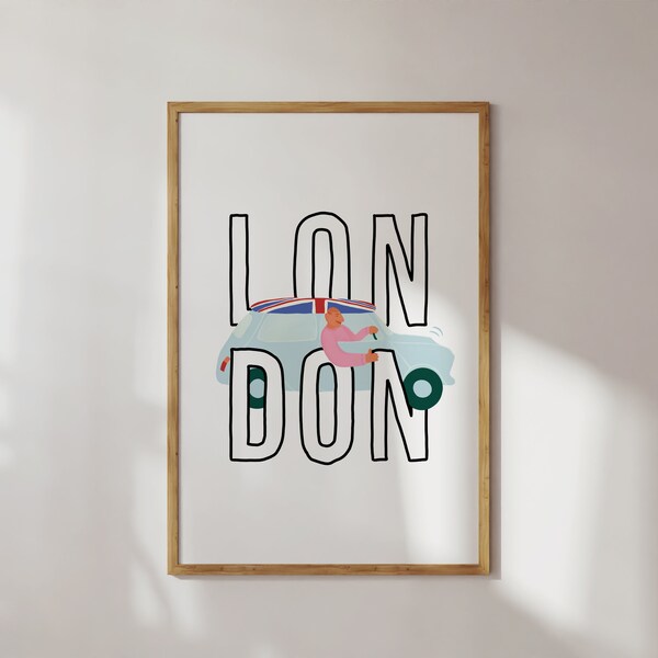 Vintage Mini Cooper Poster - Etsy