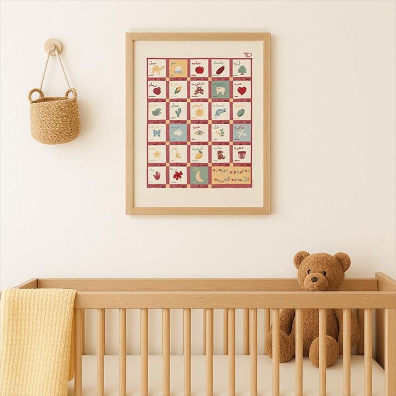 Arabic Alphabet Art Print - Lebanese Nursery Art Print - Little Habibis ...