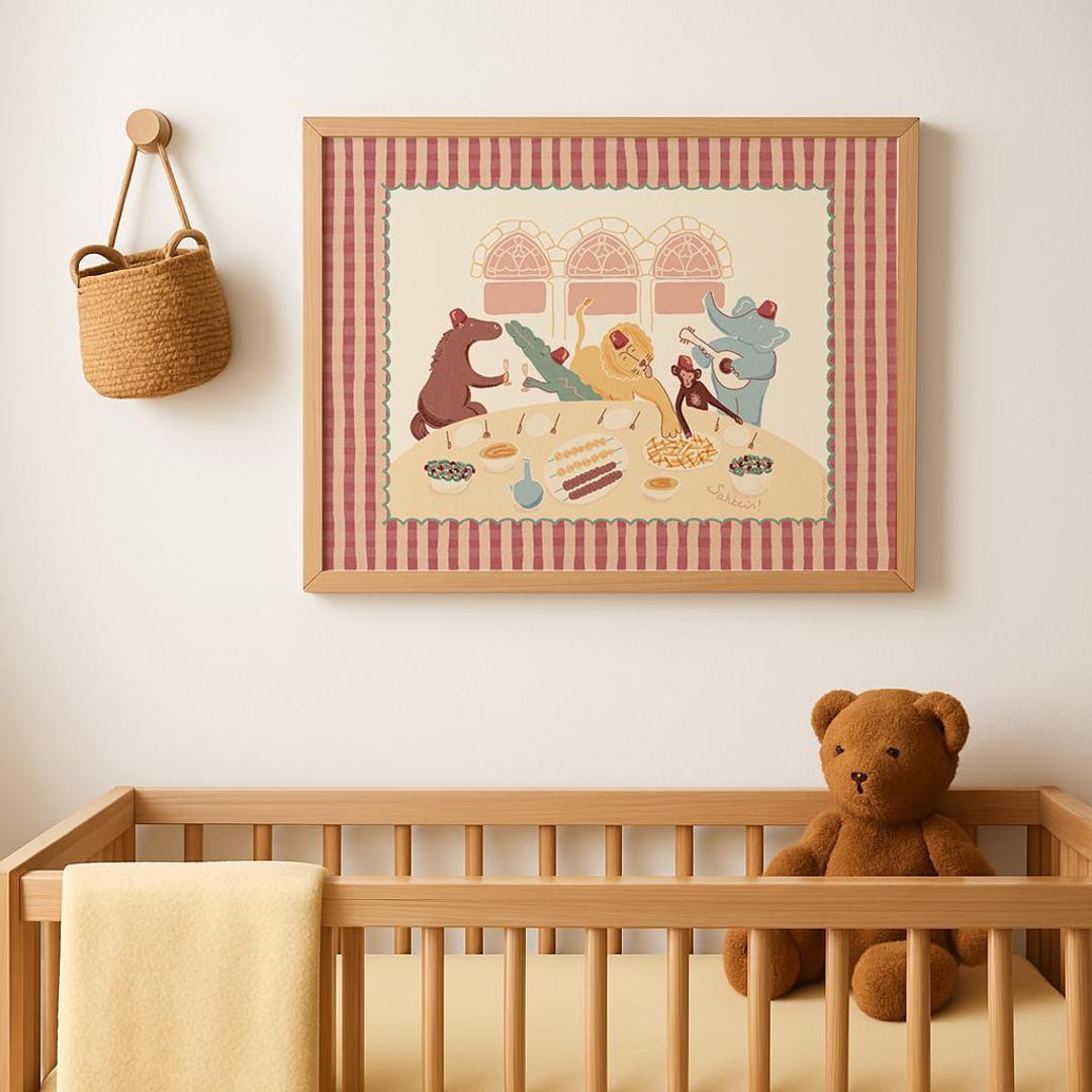 Mezze & Mischief Art Print - Sahtein - Lebanese Nursery Art Print ...