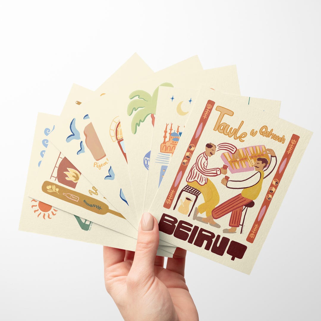 Beirut Collection Postcards - Pack of 12 Postcards With Envelopes ...