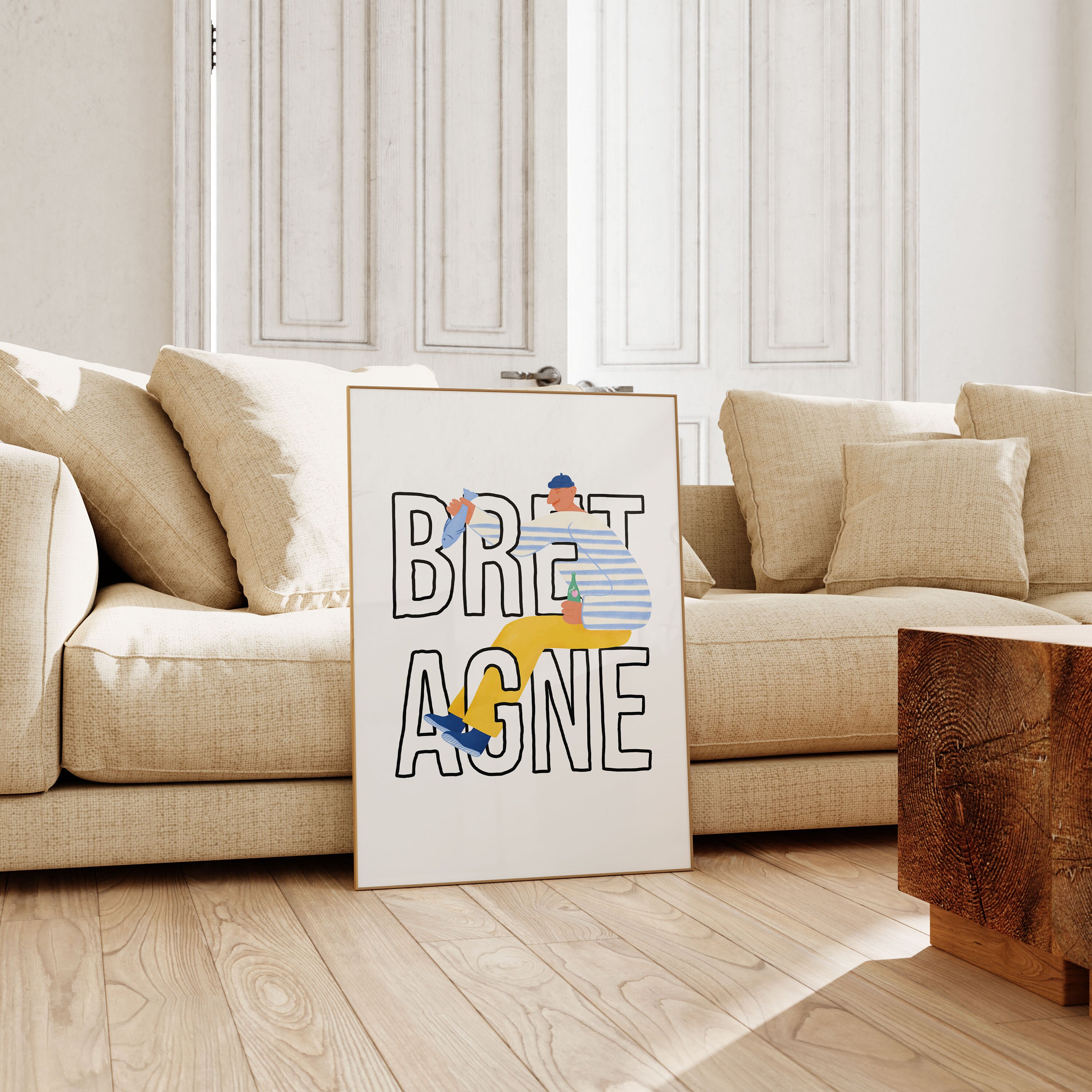 Bretagne, France Art Print - French Poster, Brittany Art Print ...