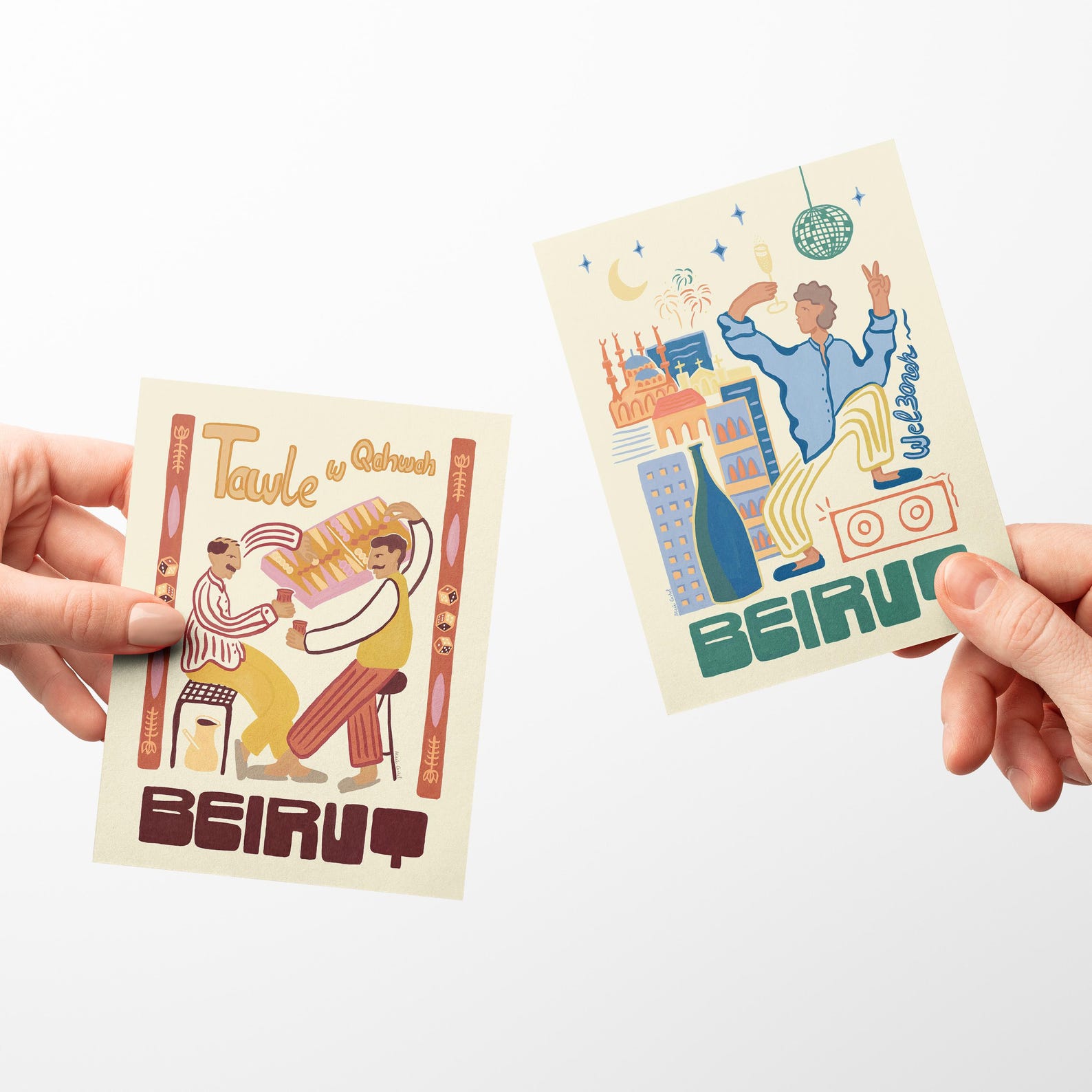 Beirut Collection Postcards - Pack of 12 Postcards With Envelopes ...