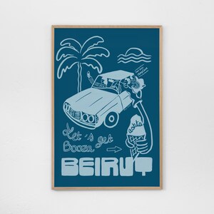 Let's Get Booza Print - Beirut Collection, Lebanon Art, Arabic Art ...
