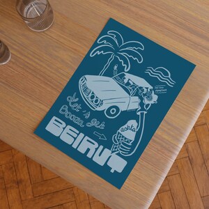 Let's Get Booza Print - Beirut Collection, Lebanon Art, Arabic Art ...