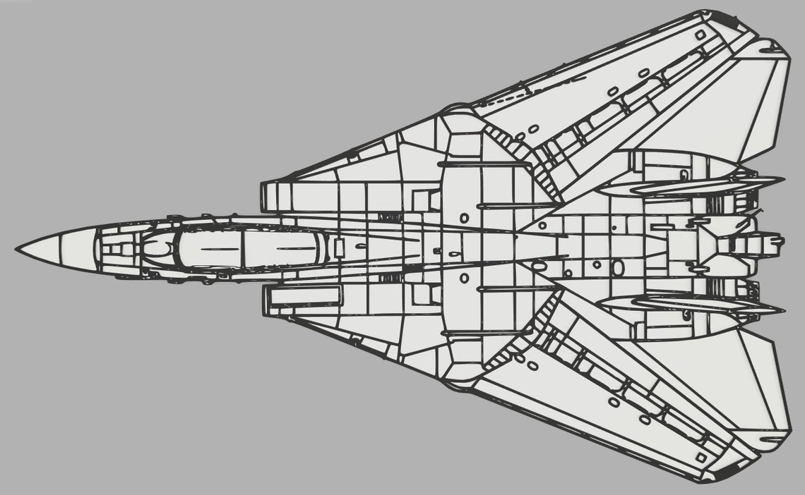F14 Tomcat 3d Printed Wall Art 16" - Etsy UK